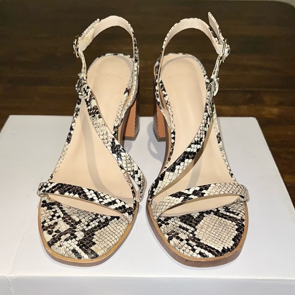 H by Halston | Shoes | H By Halston Cream Black Snakeskin Vegan Leather ...